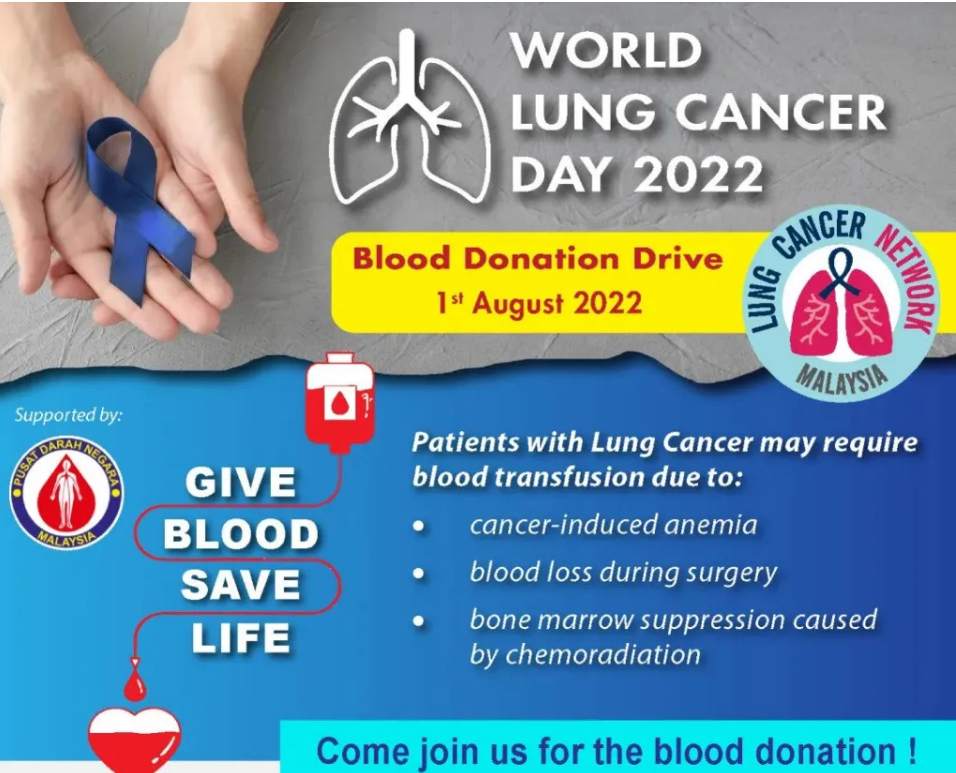 World Lung Cancer Day -Blood donation drive by LCNM - Lung Cancer ...